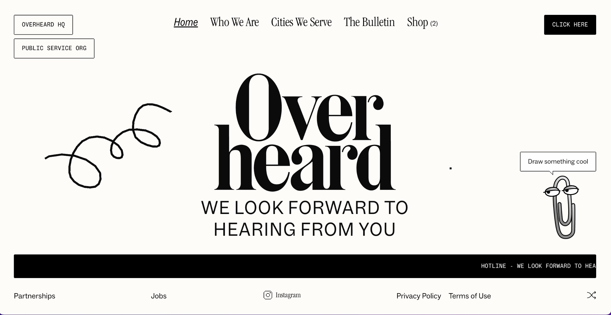 Homepage | Overheard